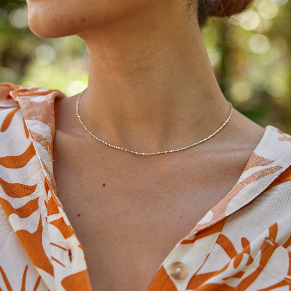 16", 18", and 20" 1.0mm Margarita Chain in Gold