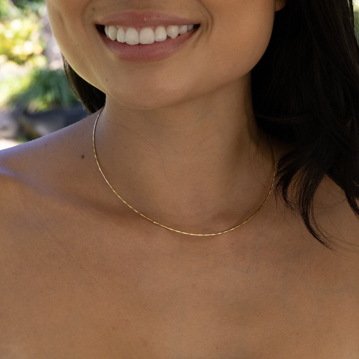 16" 1.5mm Omega Chain in Gold