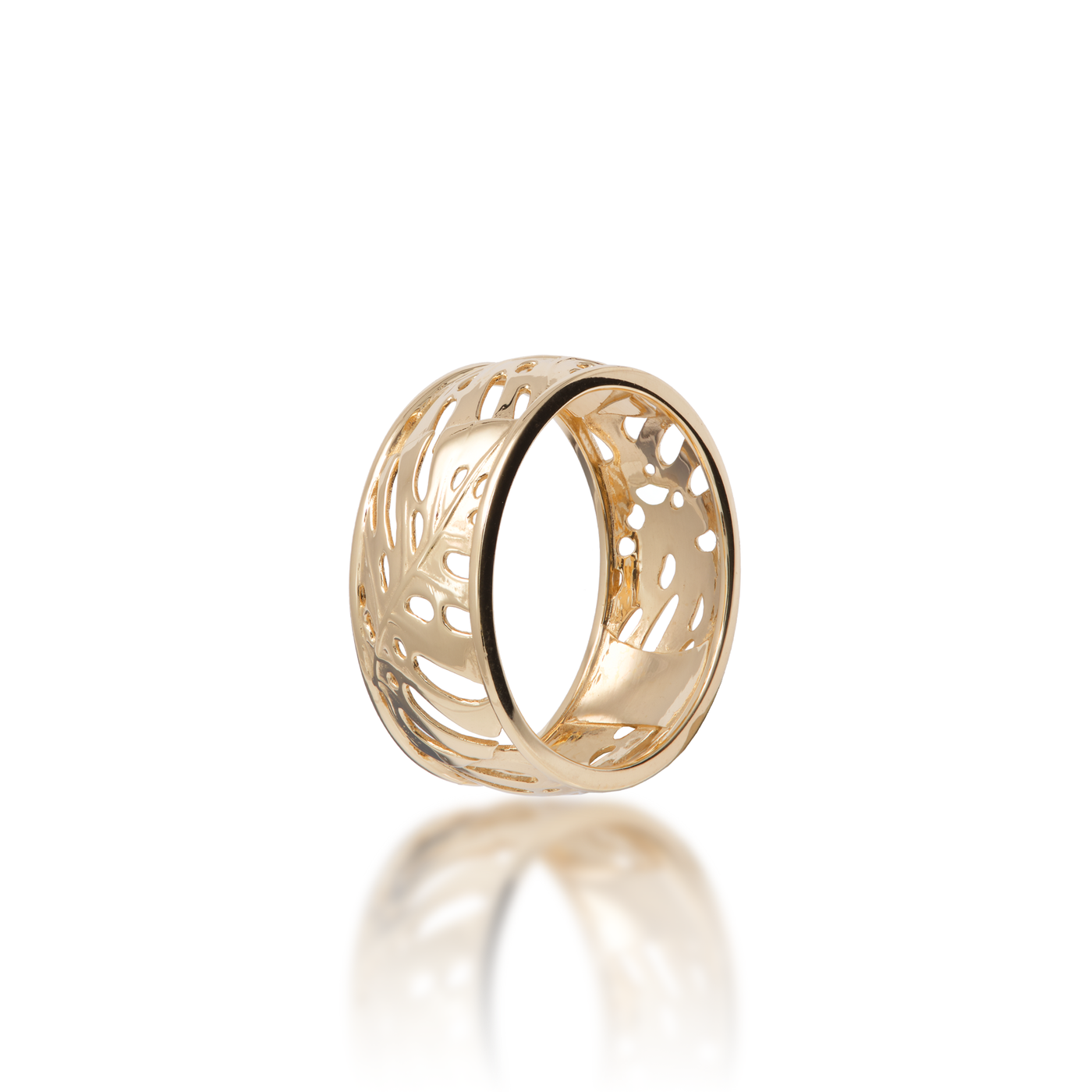 Monstera Ring in Gold - 8mm
