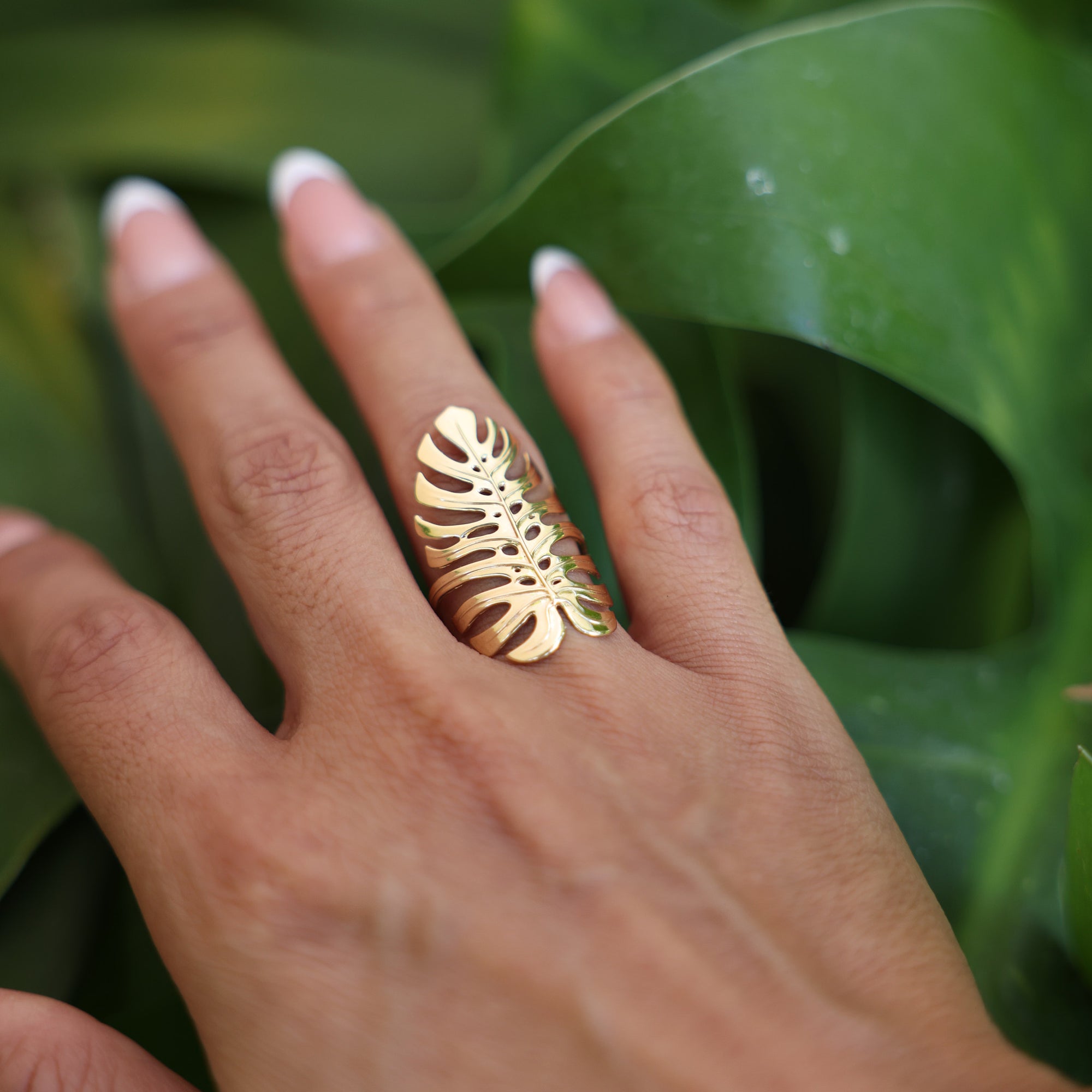 Monstera Ring in Gold - 30mm