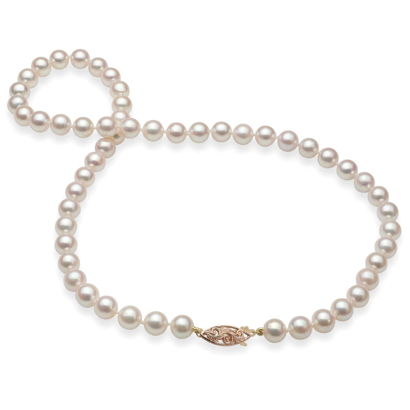 18-19" Akoya Pearl Strand with Two Tone Gold Clasp - 7-8mm – Maui ...