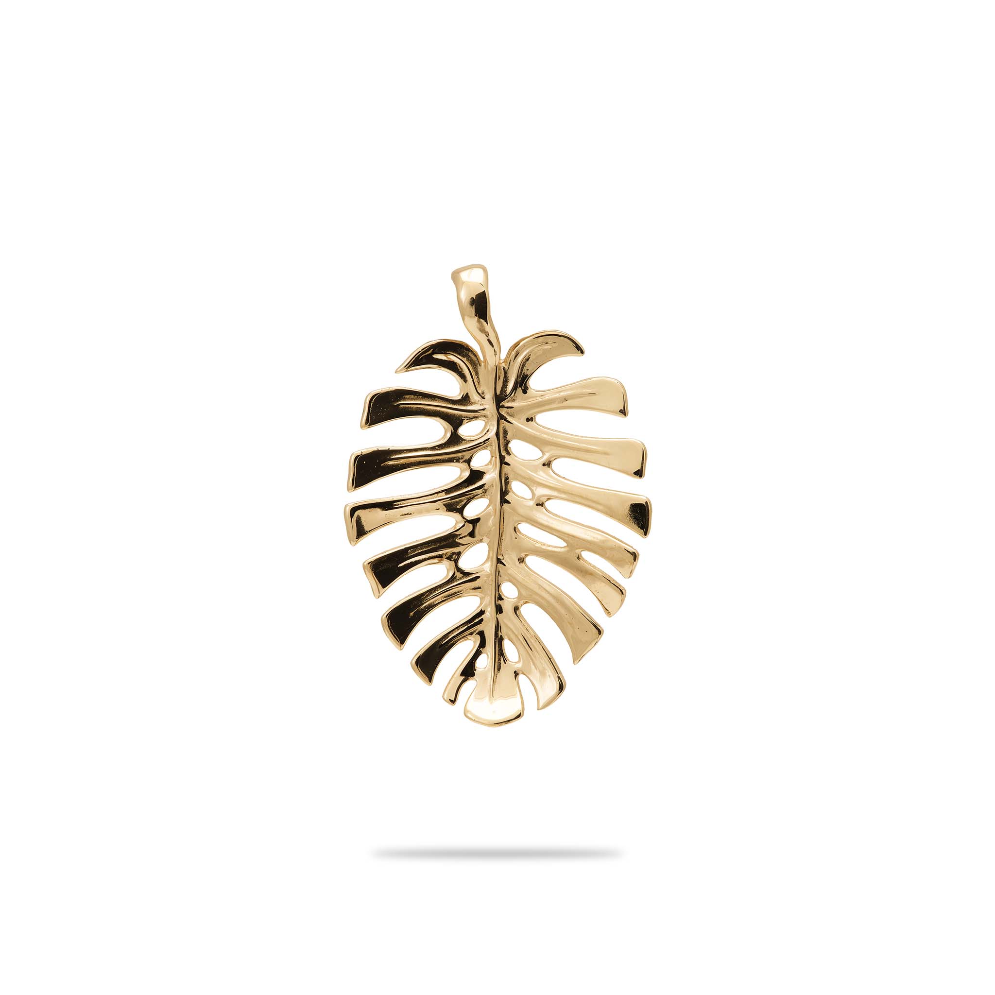Monstera Pendant in Gold - 20mm – Maui Divers Jewelry
