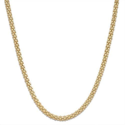 18" 1.6mm Popcorn Chain in Gold